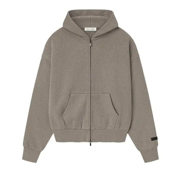 Fear Of God Classic Fleece Zip-up Hoodie - Tan