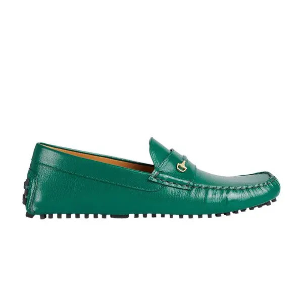 Gucci Driver Loafer With Horsebit - Green