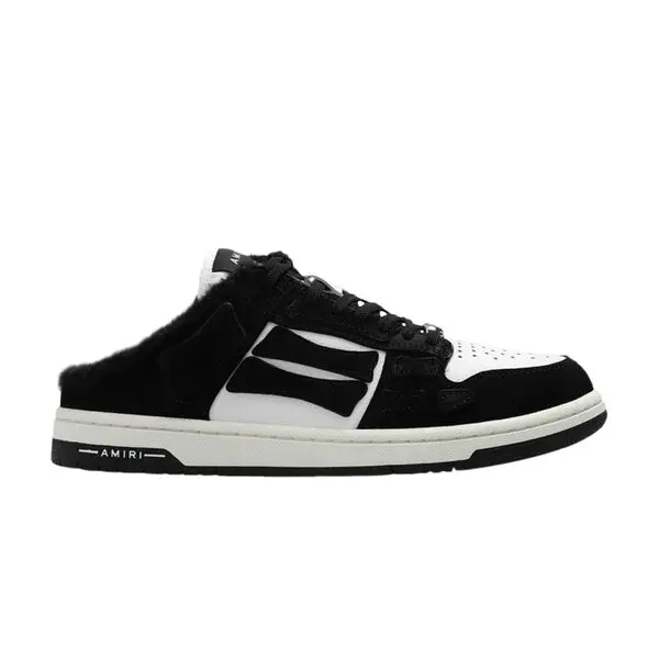 Amiri Skel Top Mule Shearling - Black