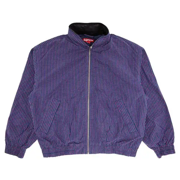 Supreme Leather Collar Utility Jacket - Blue | Editorialist