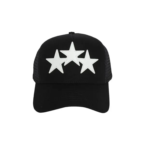 Amiri Three Star Trucker Cap - Black