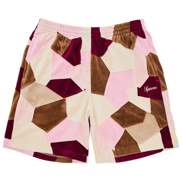 Supreme Patchwork Velour Short