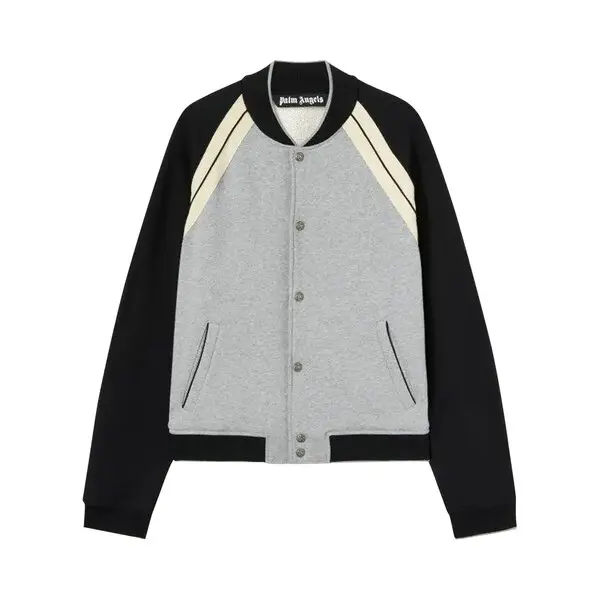 Palm Angels Curved Logo Track Varsity Jacket