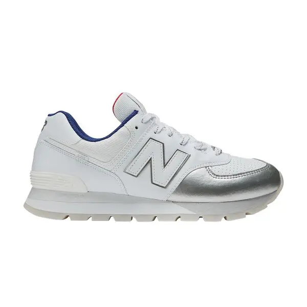 NEW BALANCE 574 Fog Silver - White