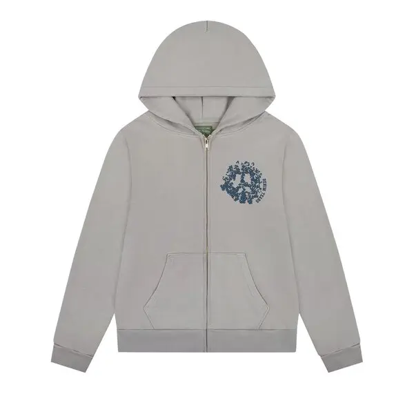 DENIM TEARS Denim University Zip Hoodie - Grey