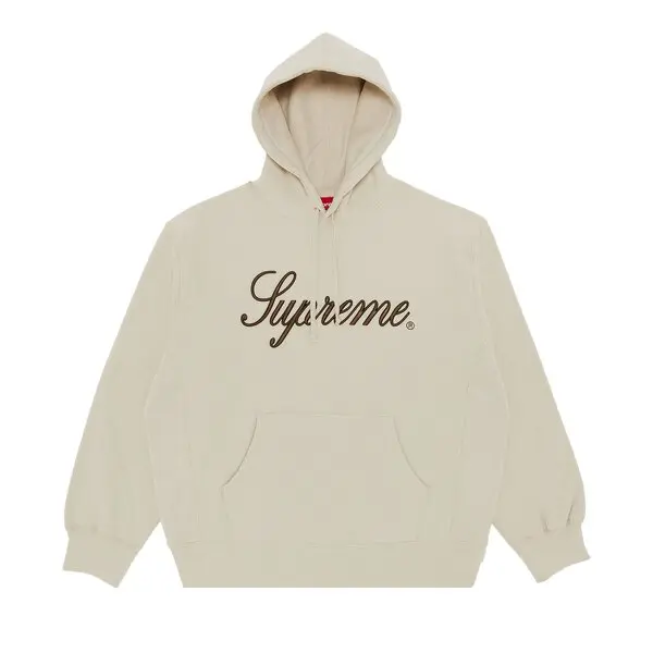 Supreme Embroidered Script Hooded Sweatshirt - White