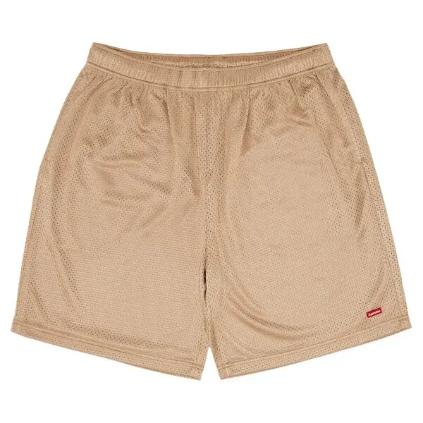 Supreme Small Box Baggy Mesh Short - Tan