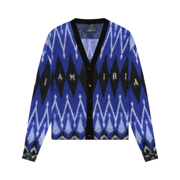 Amiri Argyle Mohair Cardigan