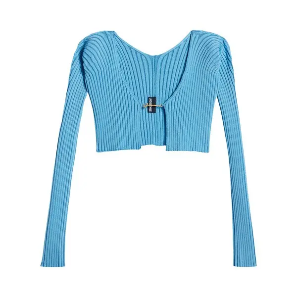 Jacquemus La Maille Pralu 'Light' Knit Top Blue Editorialist