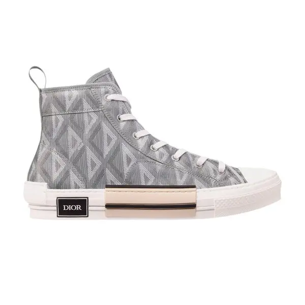 Dior B23 High Cd Diamond Sneakers - Grey