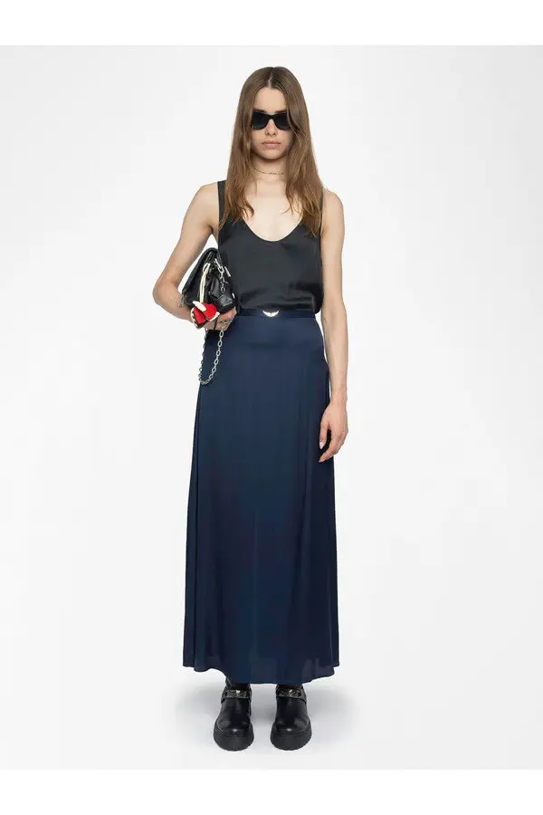 Zadig&Voltaire Jimeno Long Satin Skirt