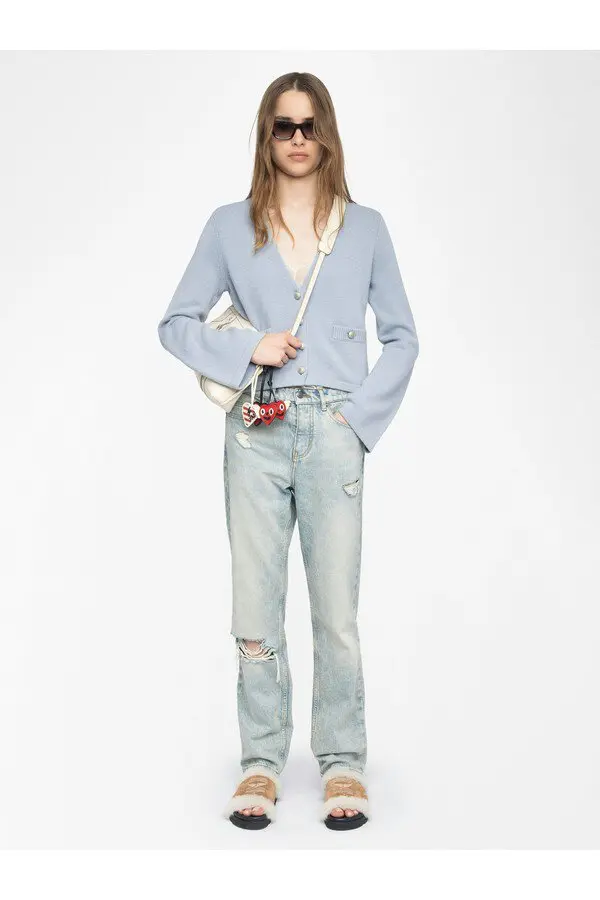 Zadig&Voltaire Nolly Cashmere Cardigan - Blue