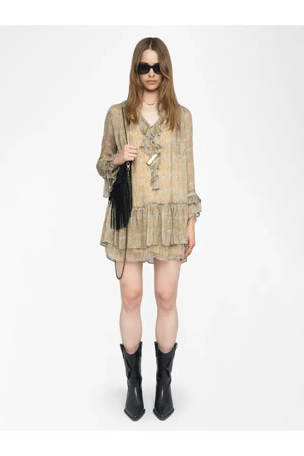 Zadig&Voltaire Ralice Printed Mini Dress - Multicolor / White