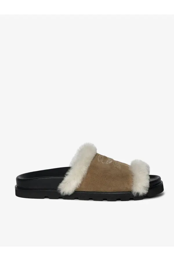Zadig&Voltaire Teddy Shearling Mules - Natural