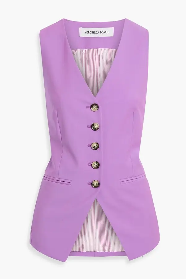 Veronica Beard Wool-blend Vest - Violet