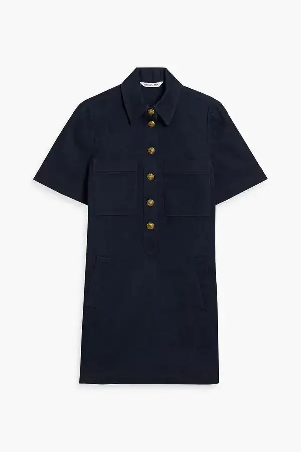 Veronica Beard Koulis Denim Mini Shirt Dress - Dark Denim - 55% Off |  Editorialist