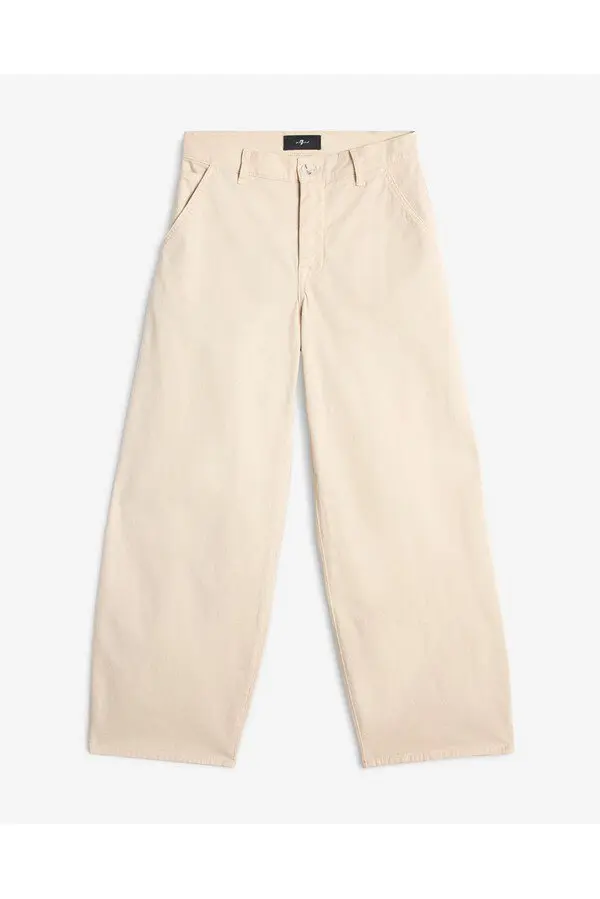 7 For All Mankind Comfort Twill Bonnie Barrel Leg - Neutral