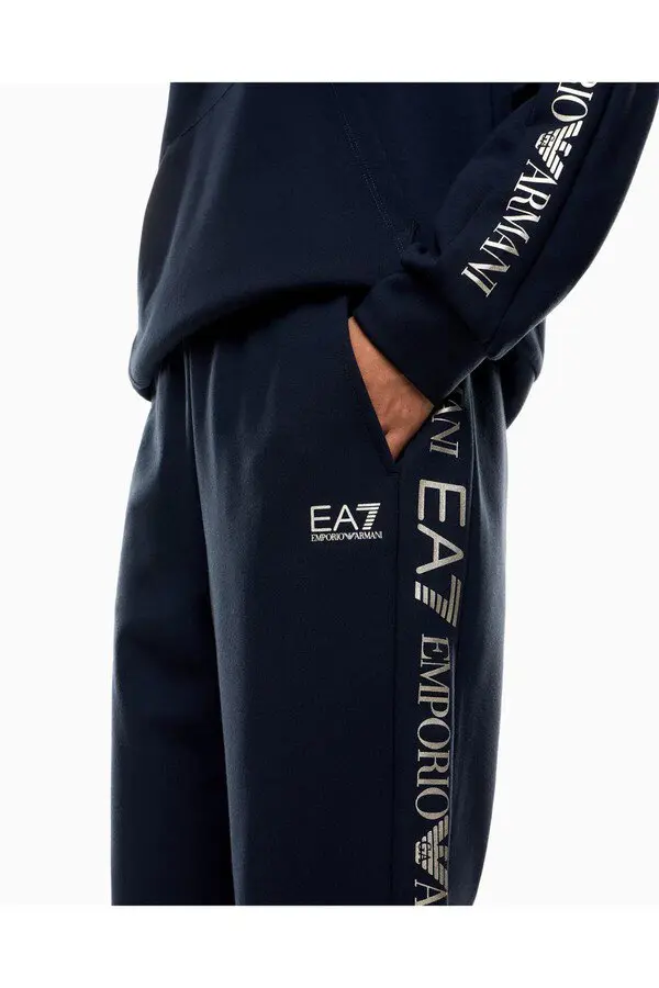 Emporio Armani Cotton-blend Tracksuit - Blue