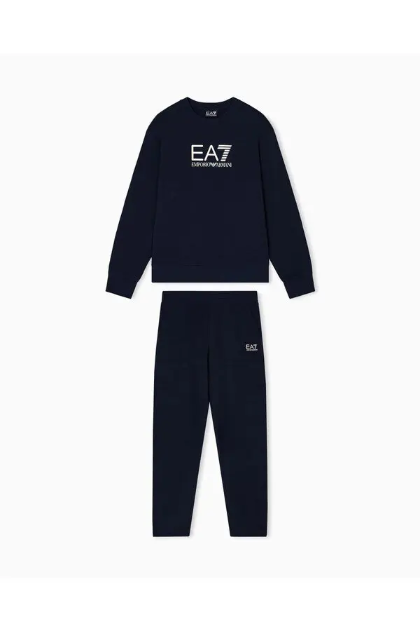 Emporio Armani Stretch-cotton Tracksuit - Blue