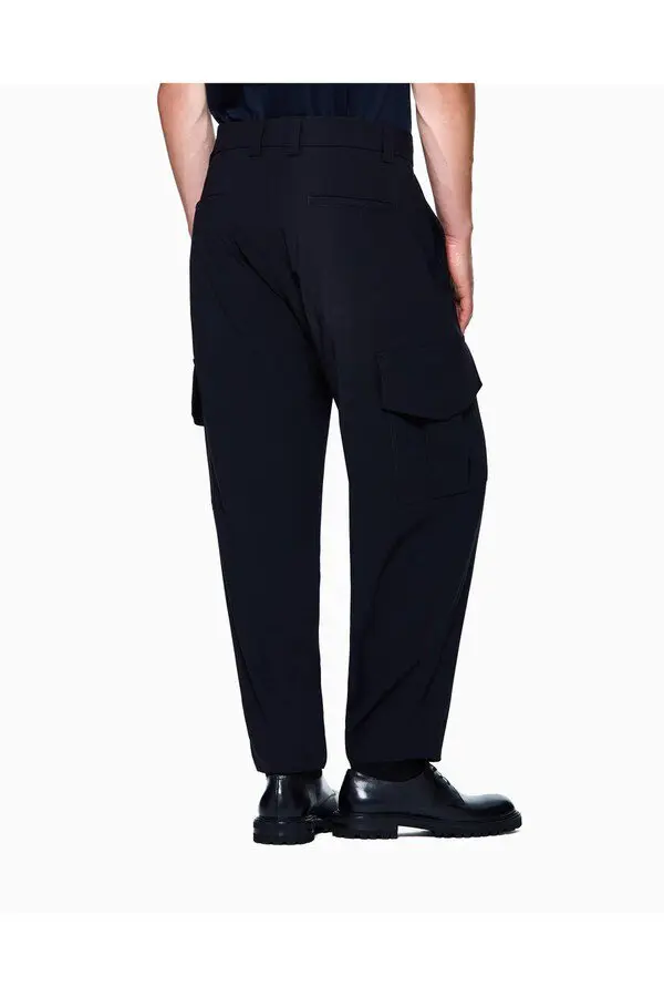 Giorgio Armani Single-pleat Virgin Wool Crêpe Trousers - Navy