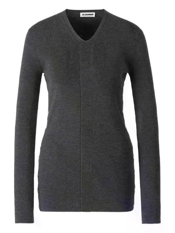 JIL SANDER V-neck Button-detail Sweater