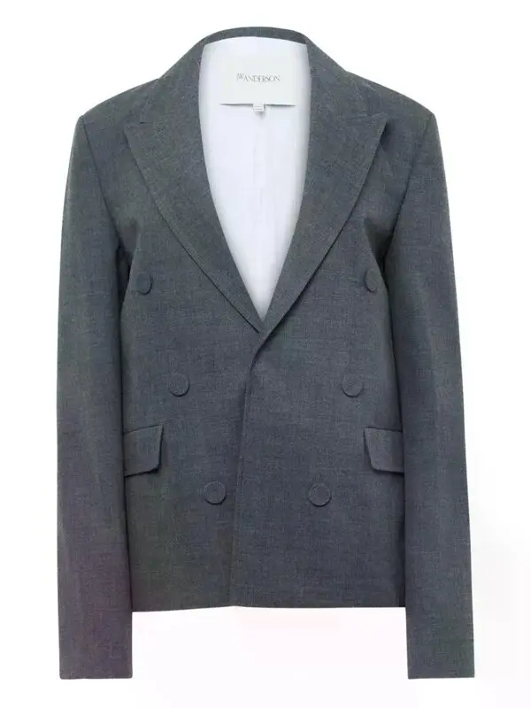 JW Anderson Double-breasted Wool Blazer - Grey