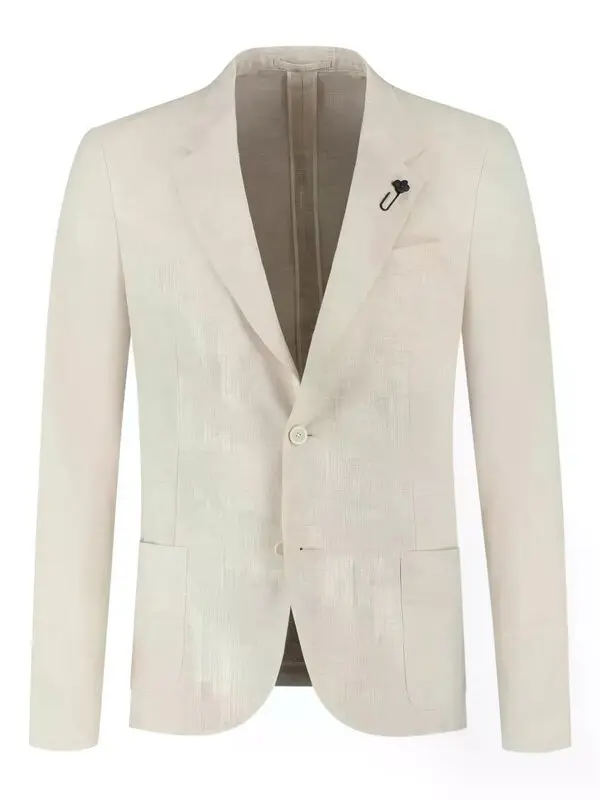 LARDINI Linen Two-button Blazer