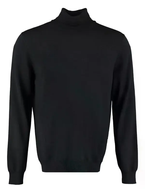 THE (ALPHABET) Turtleneck Wool Sweater - Black