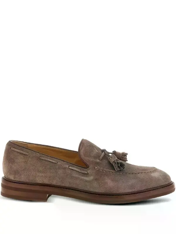 Brunello Cucinelli Tassel Boat Shoes - Brown