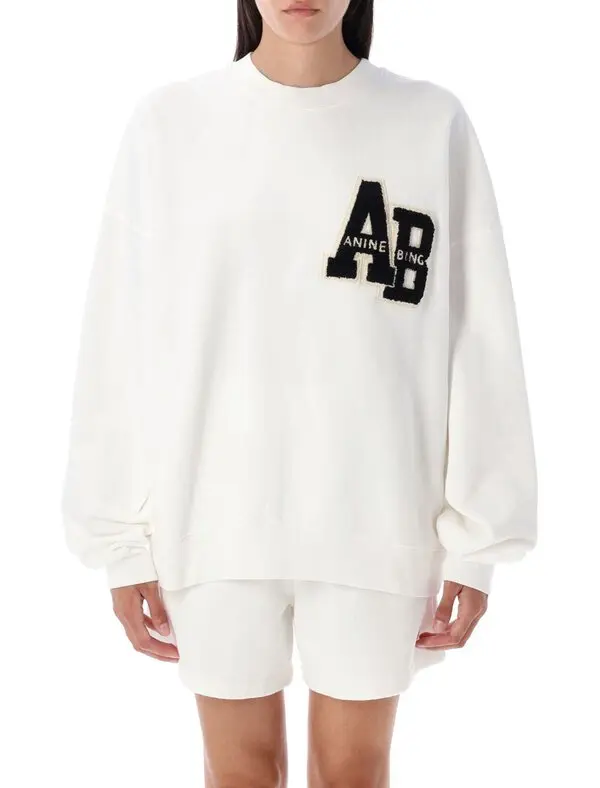 ANINE BING Miles Oversized Sweatshirt - White