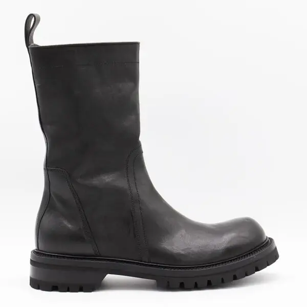 Rick Owens Leather Army Creeper Boots - Black