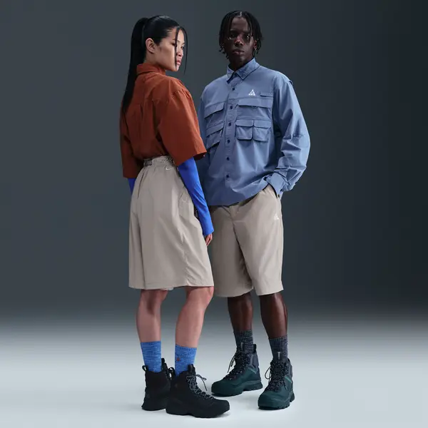 Nike Acg "orb Weaver" Uv Repel Oversized Shorts - Grey