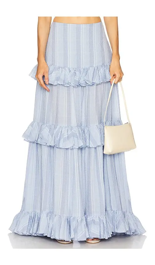 Prabal Gurung Maxi Ruffle Tiered Skirt