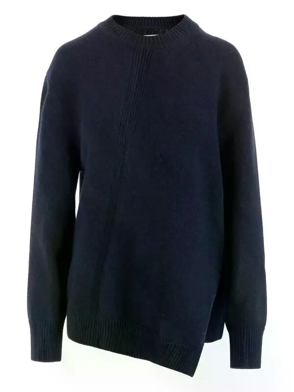 JIL SANDER Asymmetric Ribbed Sweater - Blue