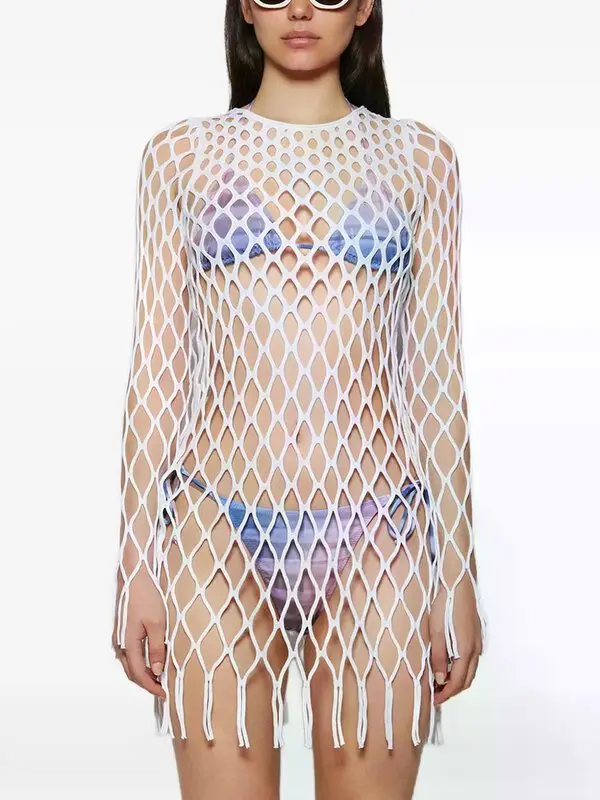 Christopher Esber Mesh Fringe Mini Dress