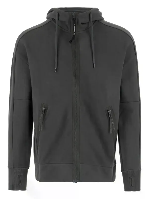C.P. COMPANY Goggle Detail Zip-up Hoodie - Grey