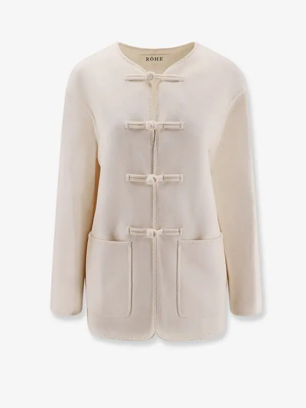 RÓHE Mandarin Closure Wool Jacket