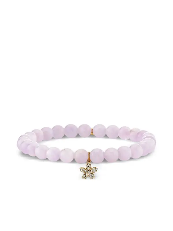 SYDNEY EVAN 14kt Yellow Plumeria Diamond Bracelet