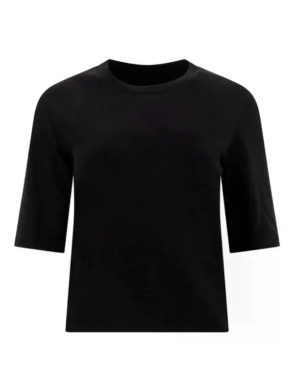 SANDBEIGE Three-quarter Sleeve Top - Black