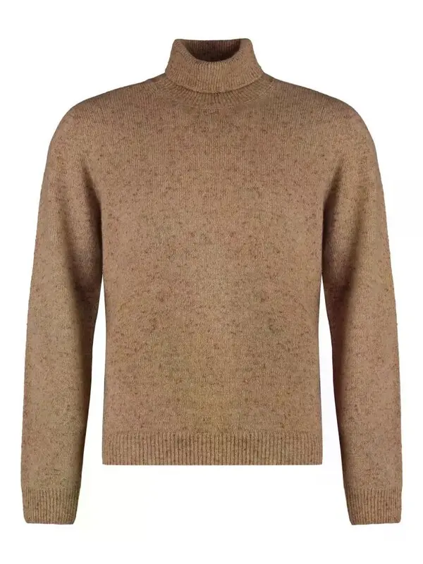 THE (ALPHABET) Turtleneck Sweater - Brown