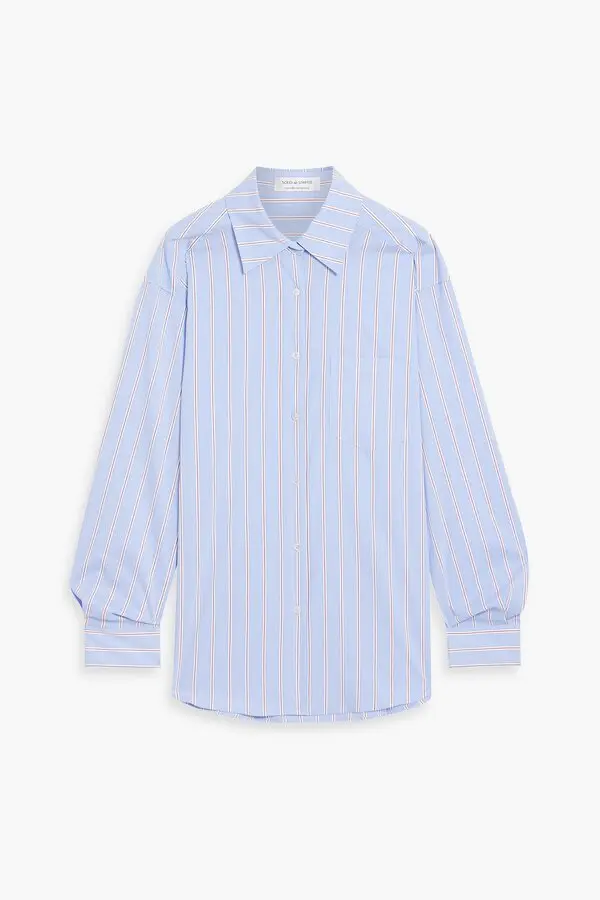 Solid & Striped The Jancy Striped Cotton-blend Poplin Shirt