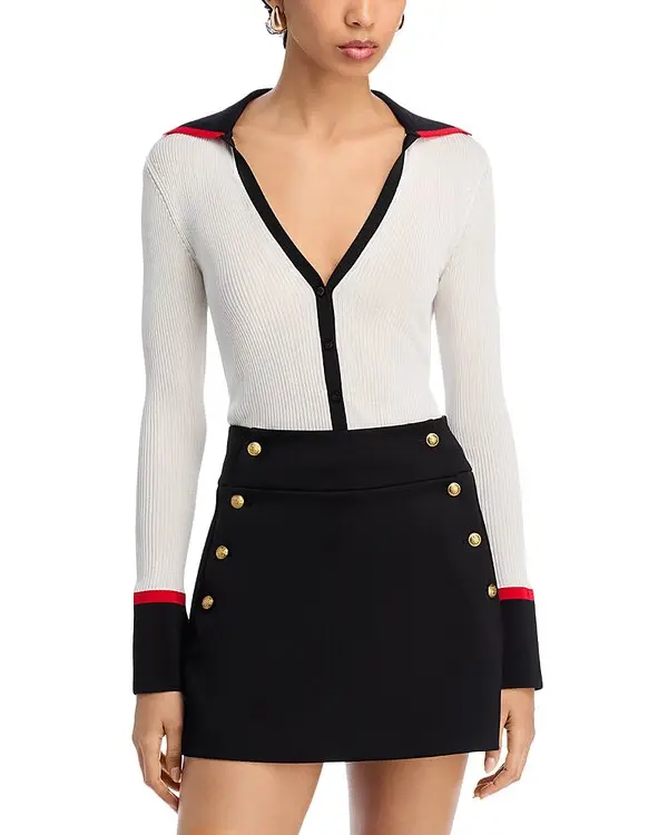 Alice + Olivia Nealie Cardigan - Soft White Mutli