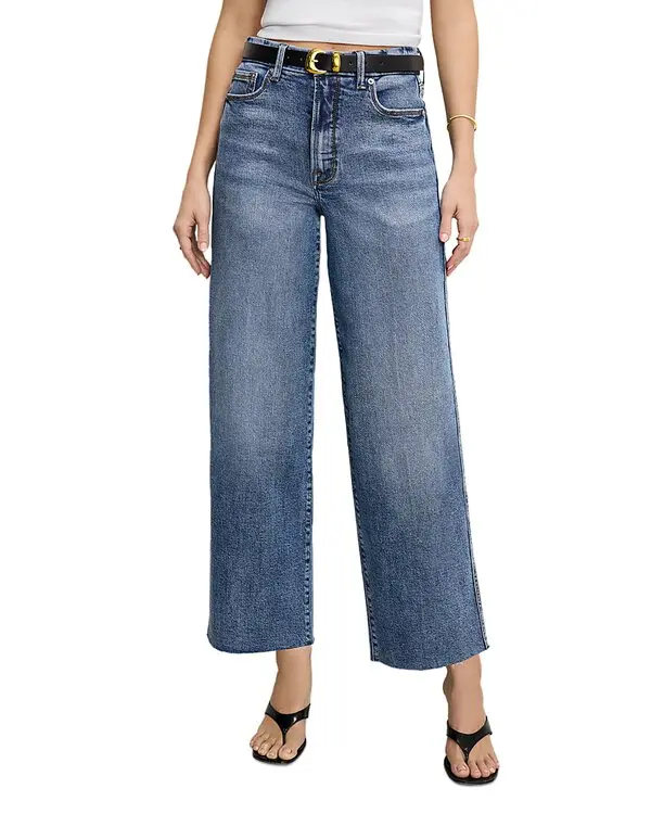 Good American Good Skate Wide Cropped Jeans