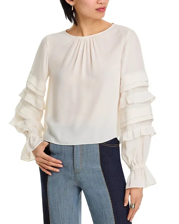 Cinq À Sept Anta Ruffled-sleeve Top