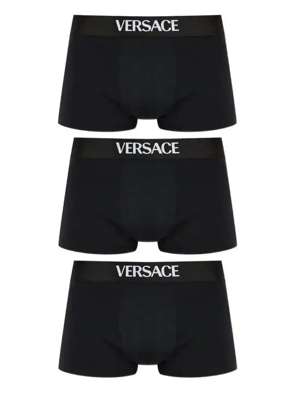 Versace Logo-waistband Boxer - 1b000 Black