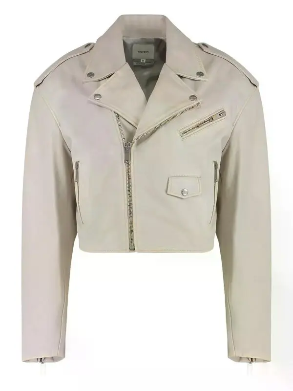 HALFBOY Zip-detailed Biker Jacket - Neutrals