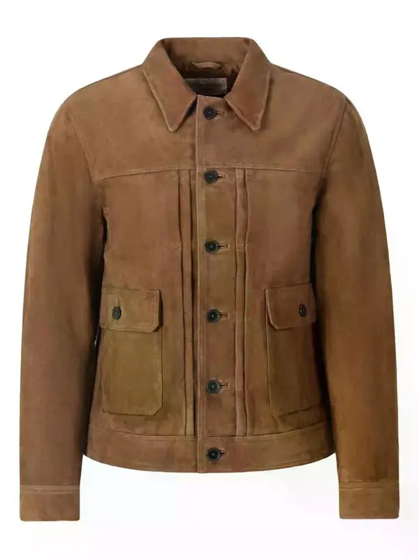 Officine Générale Button-fastening Suede Jacket