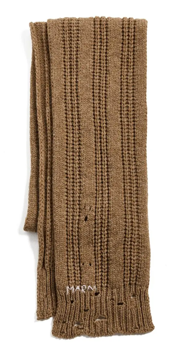 Marni Broken Fisherman Wool Scarf