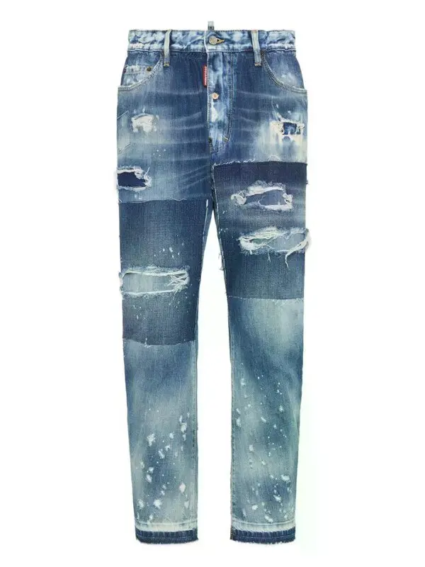 Dsquared2 Ripped Straight Jeans