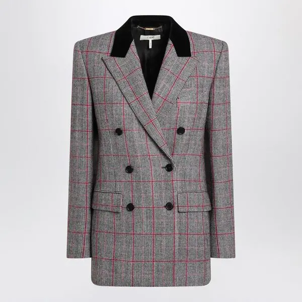 Chloé Checkered Double-breasted Blazer - Multicolor
